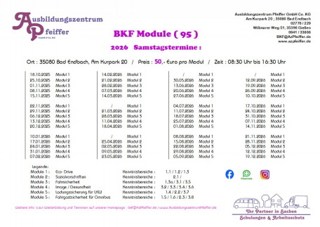 Berufskraftfahrer Module Kosten